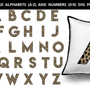 Leopard Alphabet A-z Svg, Leopard Number 0-9 Svg, Alphabet Clipart ...