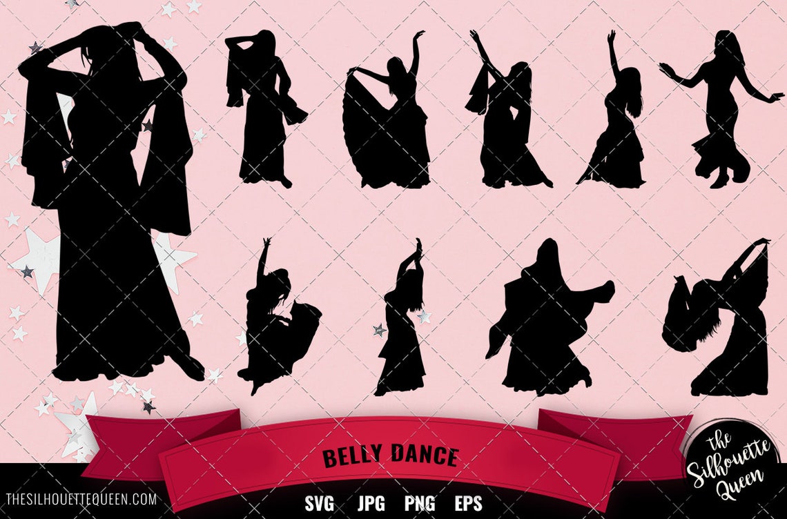 Belly Dance Svg, Dance Cricut Files, Cut Files, Dancer Silhouette ...