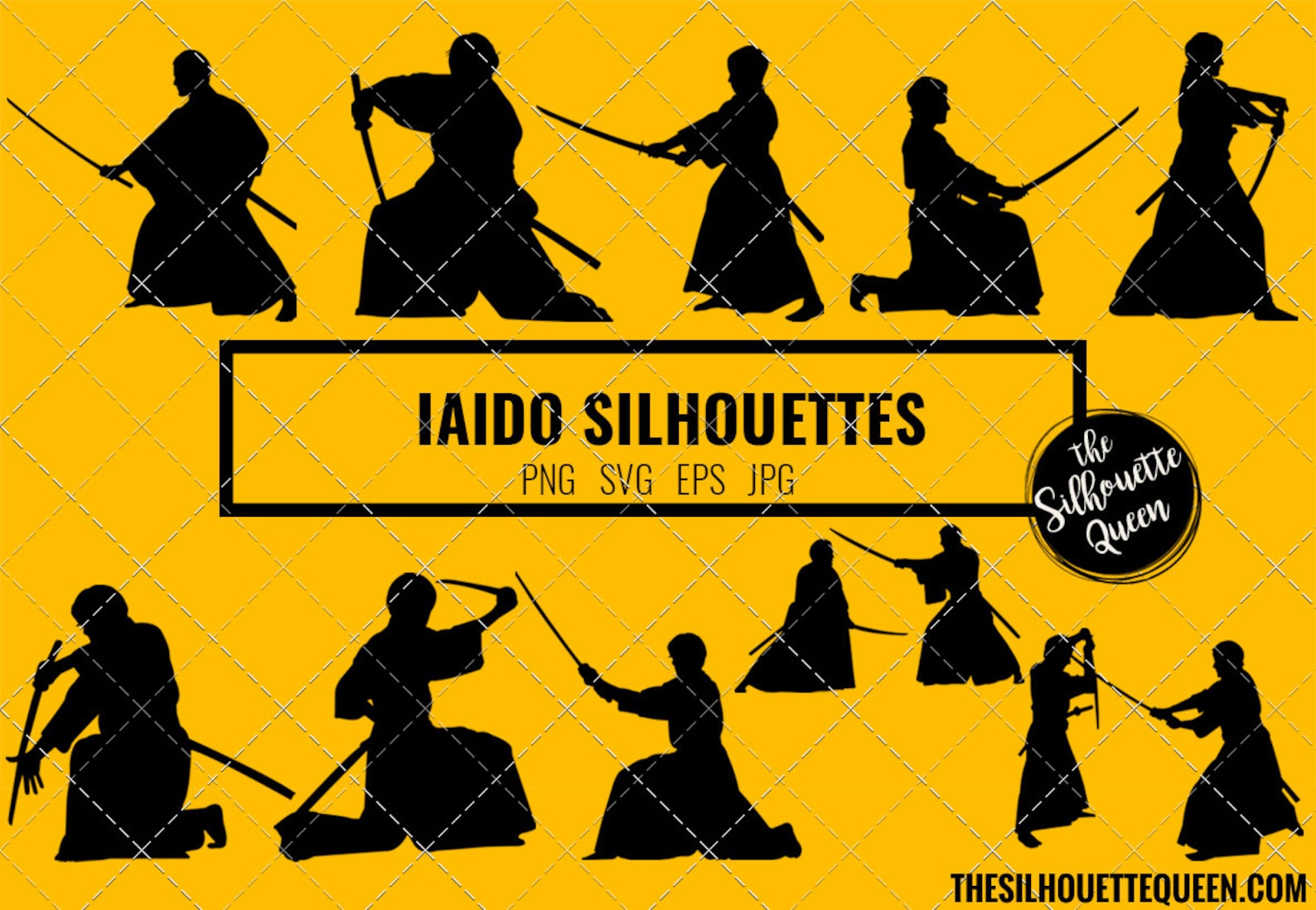 Iaido Silhouette, Iaido Sword Clipart, Iaido Sports Vector, Svg, Png ...