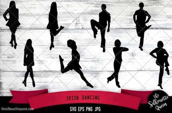 Irish Dancing Silhouette Vector Irish Dancing SVG Clipart - Etsy
