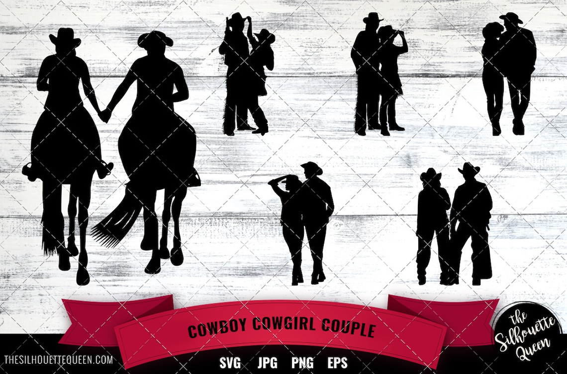 Cowboy Cowgirl Couple Svg Cowboy Svg Cowgirl Svg Love Svg | Etsy