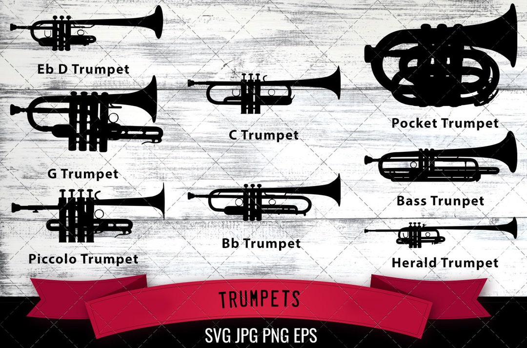 Trumpet SVG, Musical Instrument SVG, Logo - Digital Download With ...