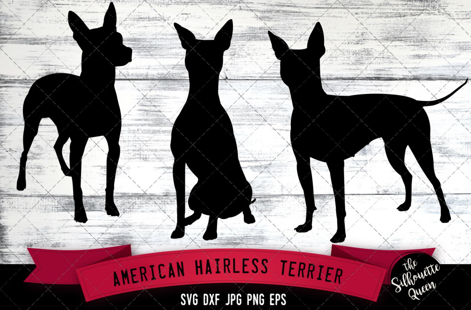 American Hairless Terrier SVG Files, Dog Svg, Silhouette File, Cricut ...