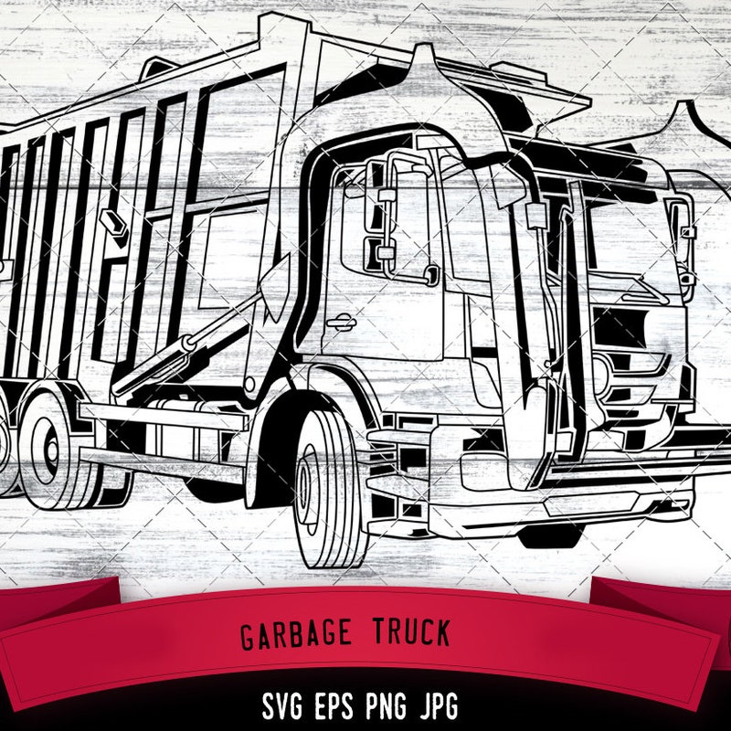 Garbage Truck Svg - Etsy