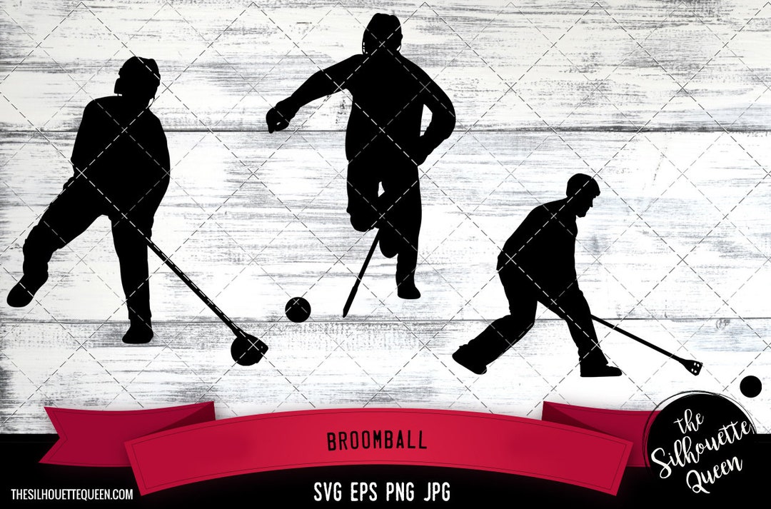 Broomball Silhouette Vector |broomball SVG | Clipart | Graphic ...