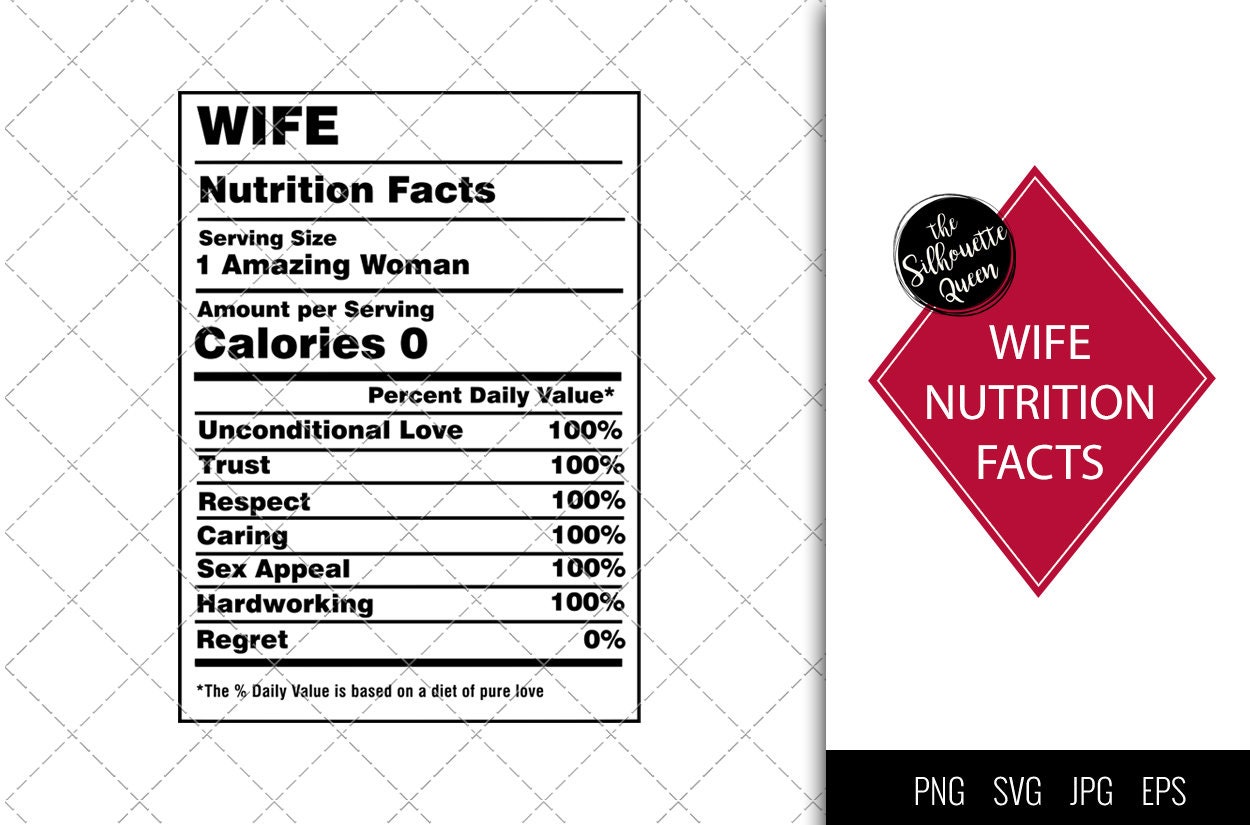 Wife Nutrition Facts Svg – Nutrition Svg –wife Facts Clipart – Baseball ...