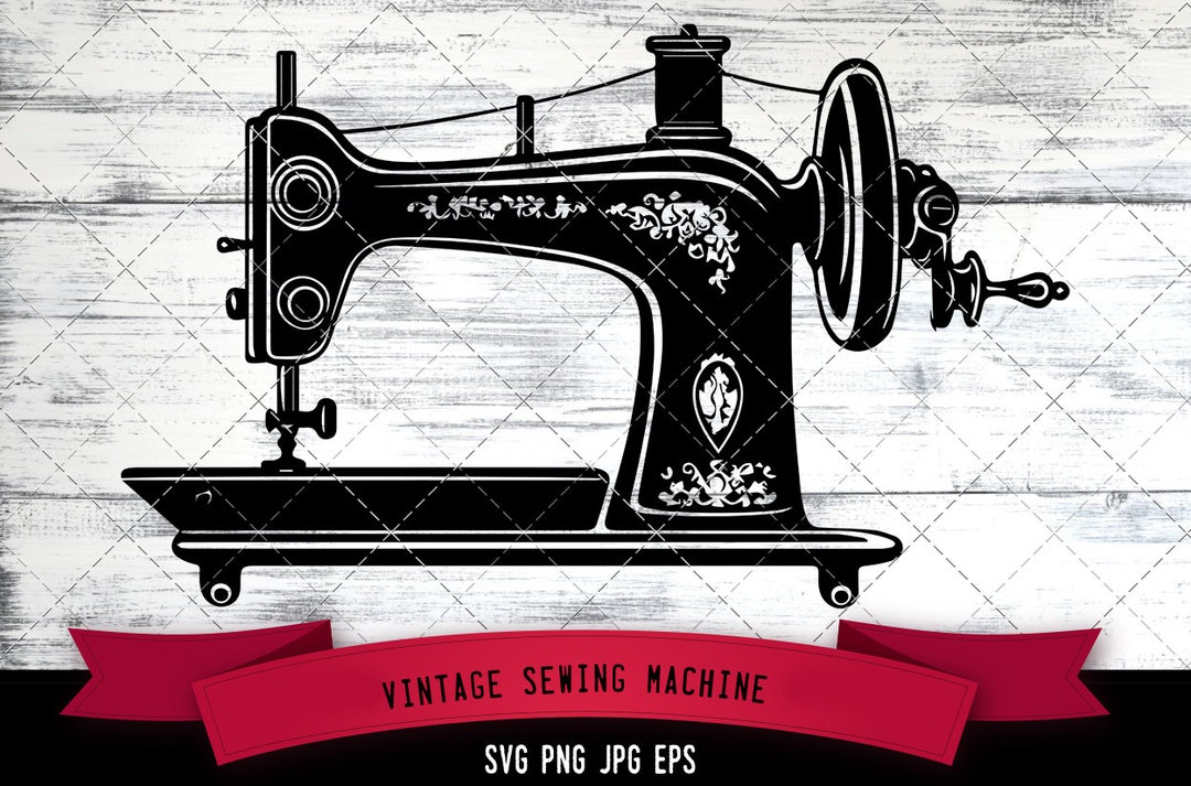 Vintage Sewing Machine SVG, Logo - Digital Download With Commercial ...