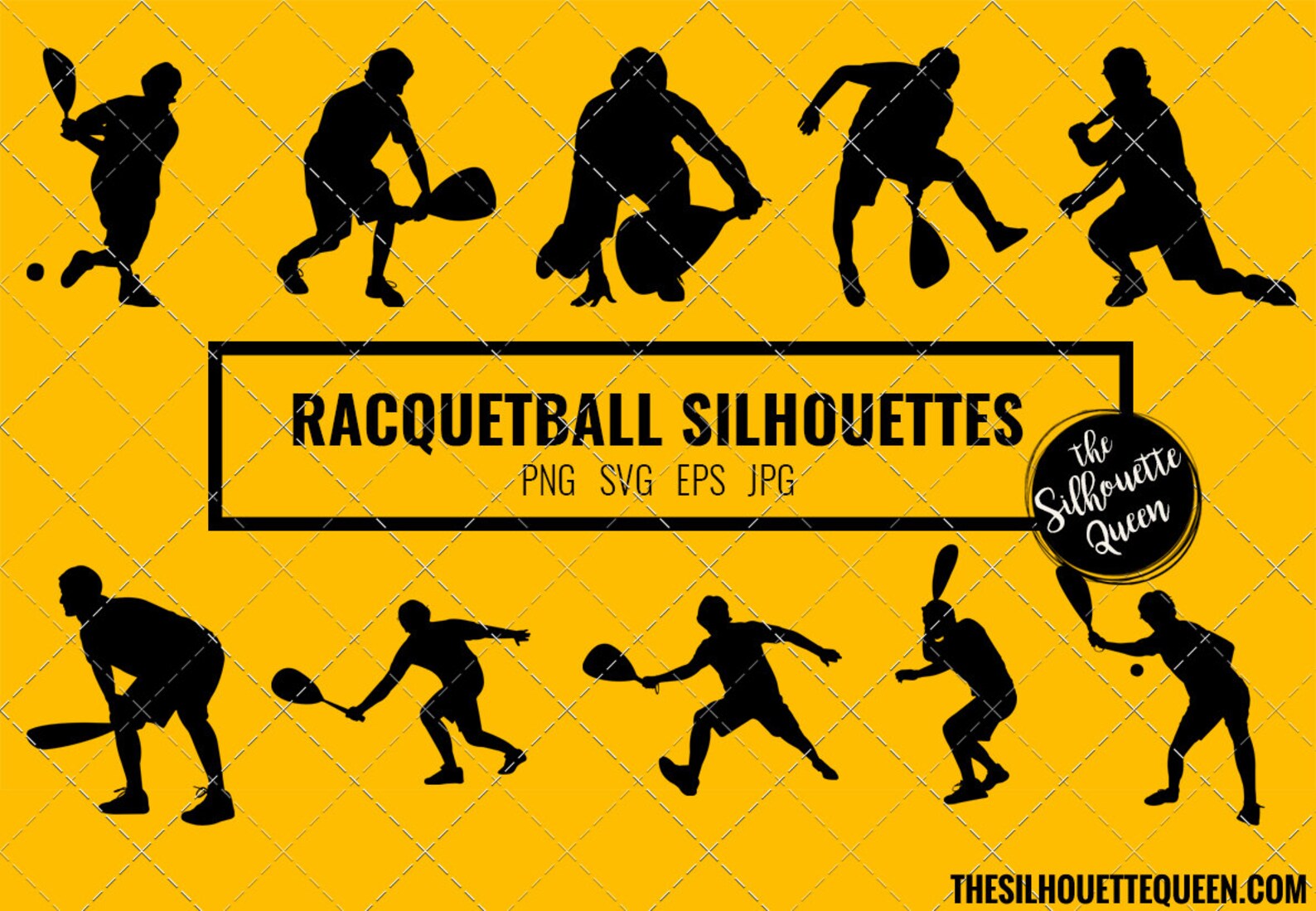 Racquetball Silhouette, Racquet Ball Player Clipart, Racquetball Sports ...