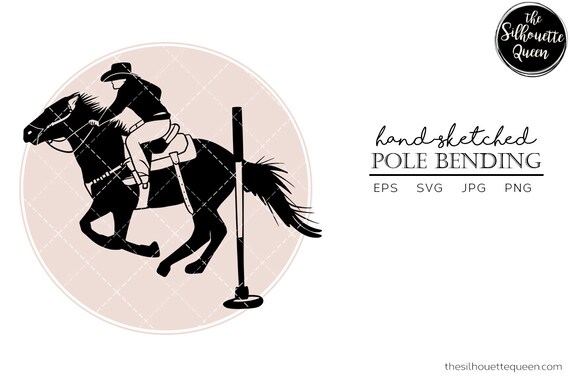 Pole Bending SVG File,Cowgirl SVG File,Rodeo SVG File-Cutting File ...