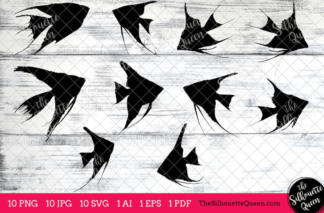 Pet Fish SVG , Angel Fish SVG, Angel Fish Cut File for Cricut Design ...