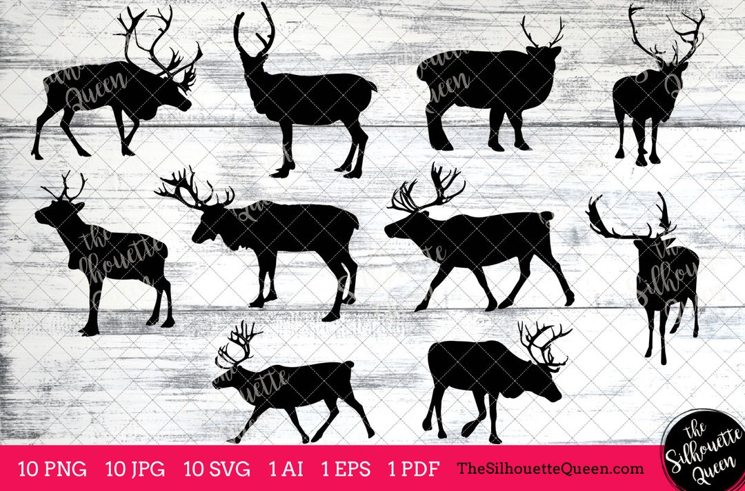 Reindeer Svg, Reindeer Monogram, Reindeer Svg File,cuttable, Reindeer ...