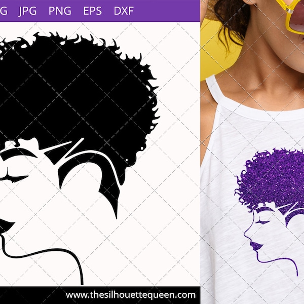 Black Woman With Pixie Cut Svg - Etsy