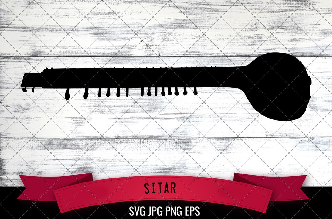Sitar SVG, Musical Instrument SVG, Logo - Digital Download With ...