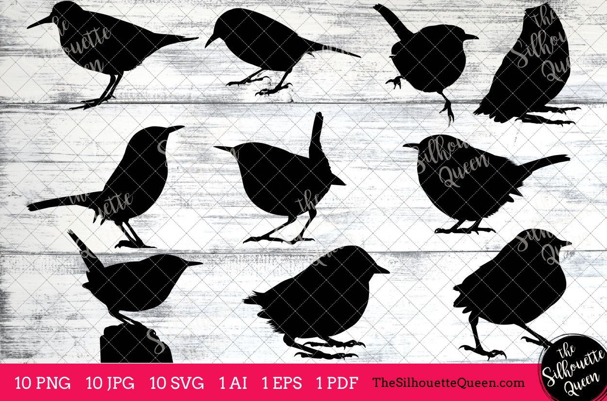 Wren Bird SVG Files Bundle Flying Bird SVG Sitting Bird SVG | Etsy