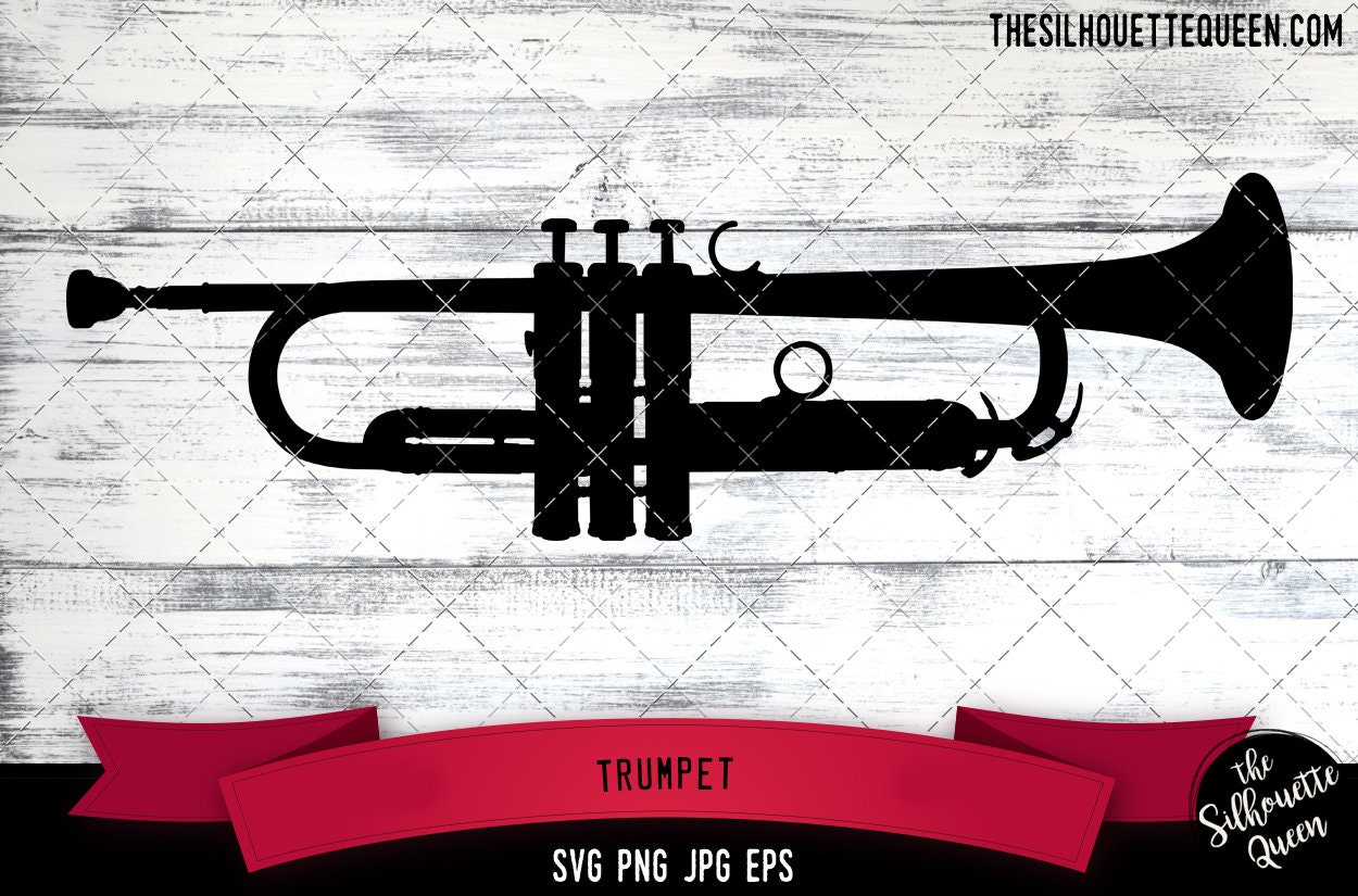Trumpet SVG, Silhouette, Logo, Trumpet SVG Cut Files for Cricut Design ...