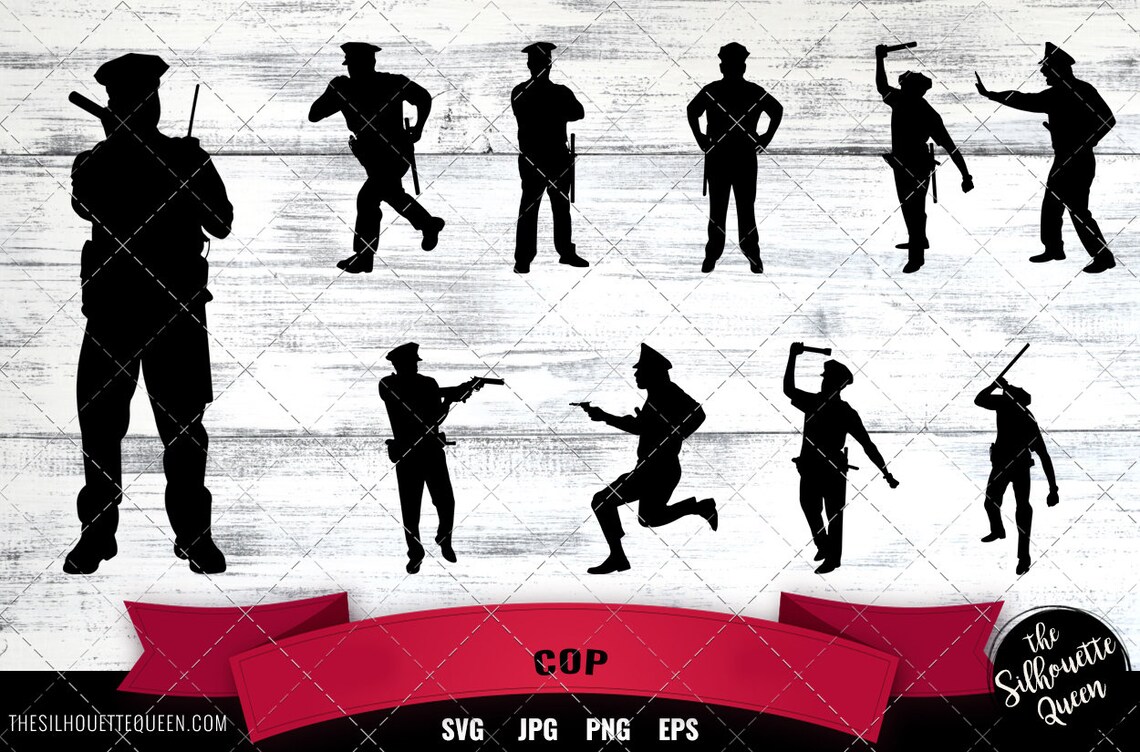 Cop Svg File Police Svg Cut File Silhouette Studio Cricut - Etsy