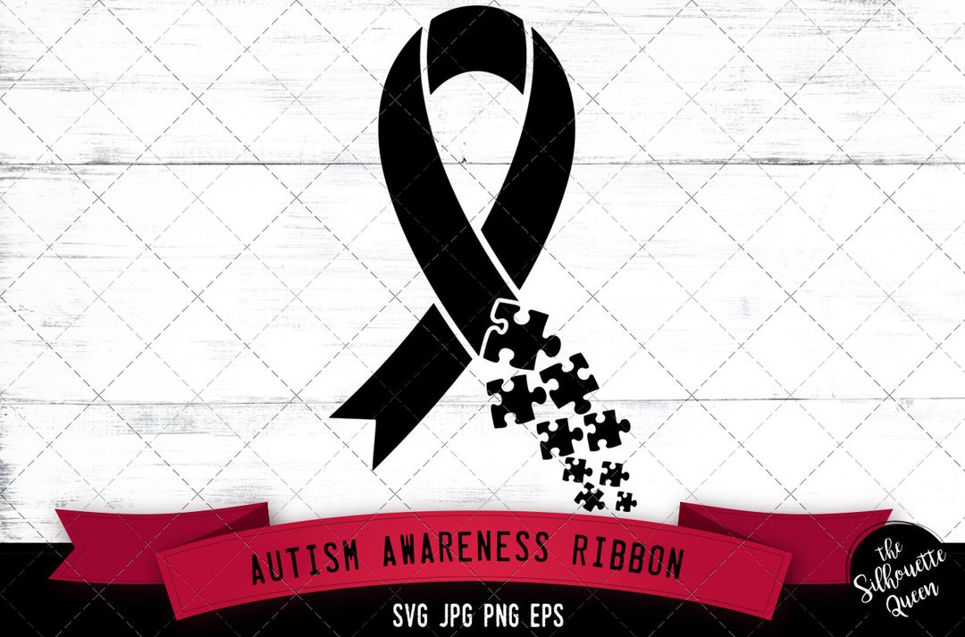 Autism Awarness Svg, Autism Ribbon Svg, Puzzle Ribbon Svg, Light It up ...