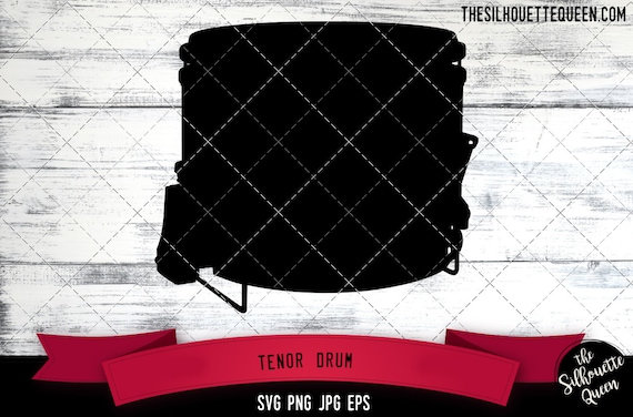 Tenor Drum SVG Silhouette Logo Tenor Drum SVG Cut Files for - Etsy