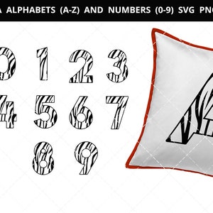 Zebra Alphabet A-z Svg, Zebra Number 1-9 Svg, Alphabet Clipart, Letters ...