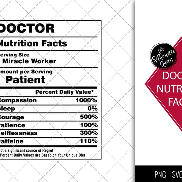 Doctor Nutrition Facts Png - Etsy