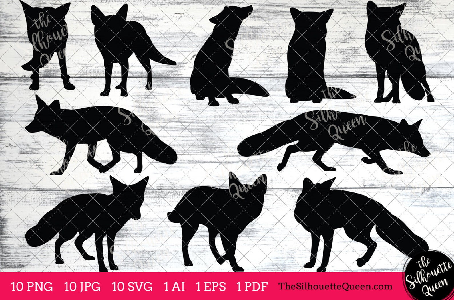 Fox Svg Fox Monogram Fox Svg Filecuttable Fox Svg Bundle - Etsy