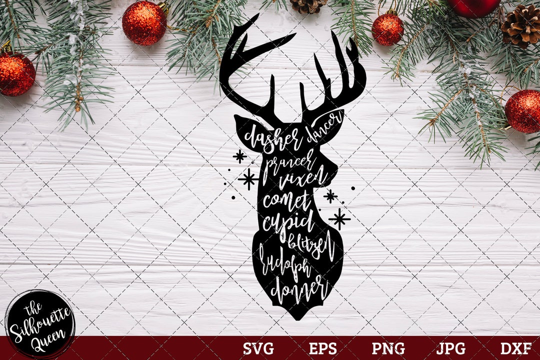 Dasher Dancer Prancer Vixen Saying SVG | Christmas SVG | Holiday SVG ...