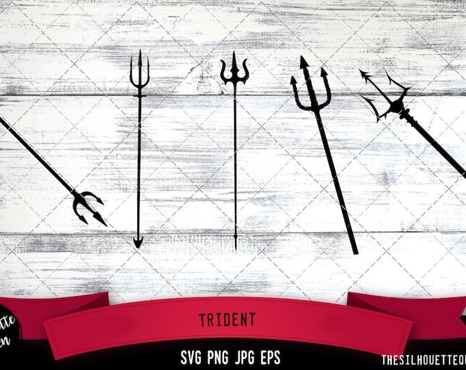 Trident Svg, Trident Clipart, Trident Silhouette, Clip Art Silhouettes ...