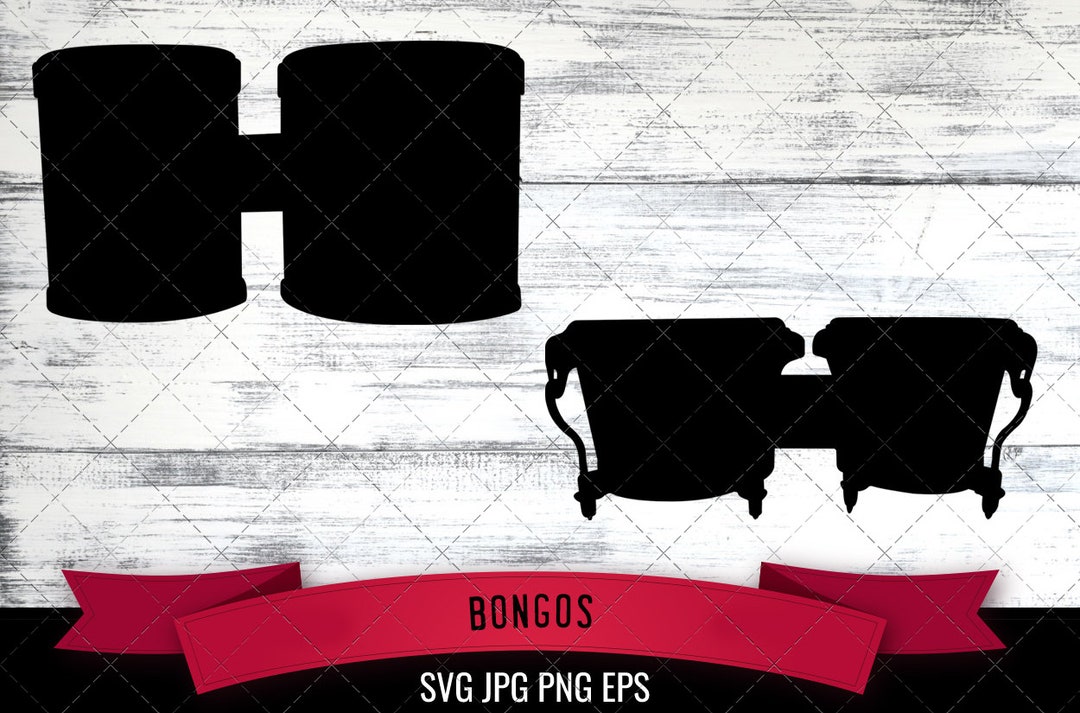 Bongos SVG, Musical Instrument SVG, Logo - Digital Download With ...