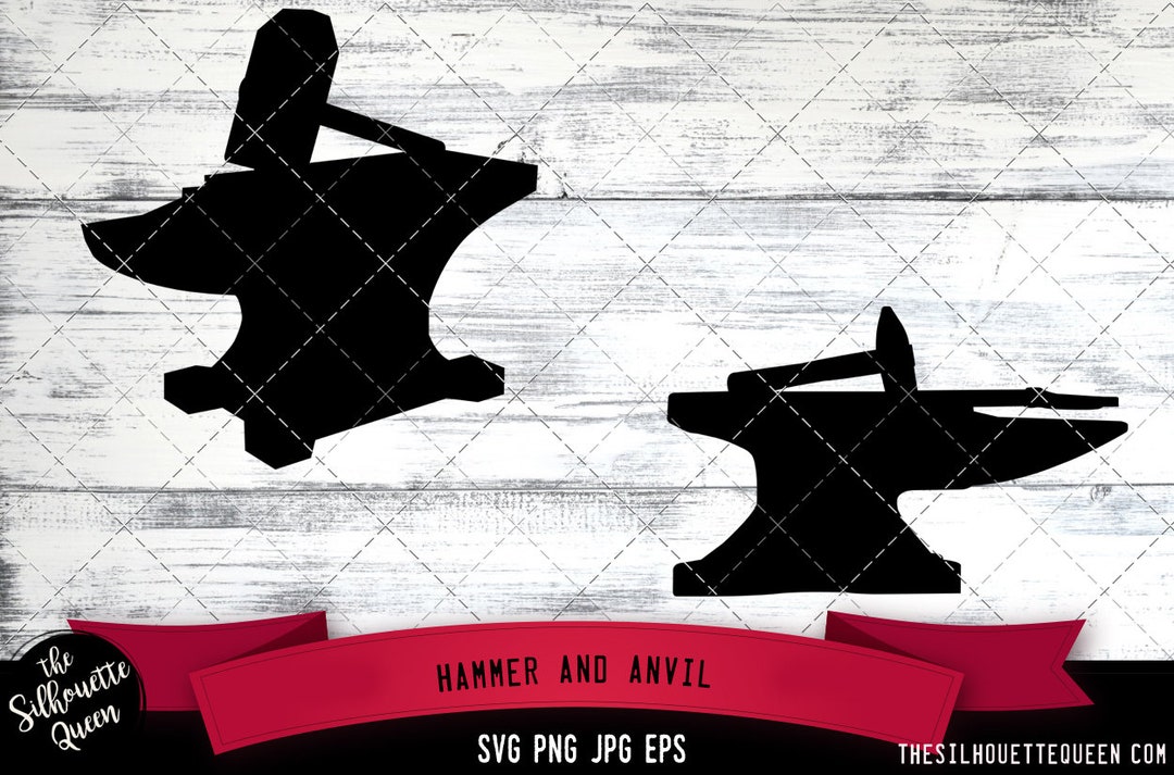 Hammer Anvil SVG Silhouette Logo Hammer Anvil SVG Cut Files - Etsy New ...