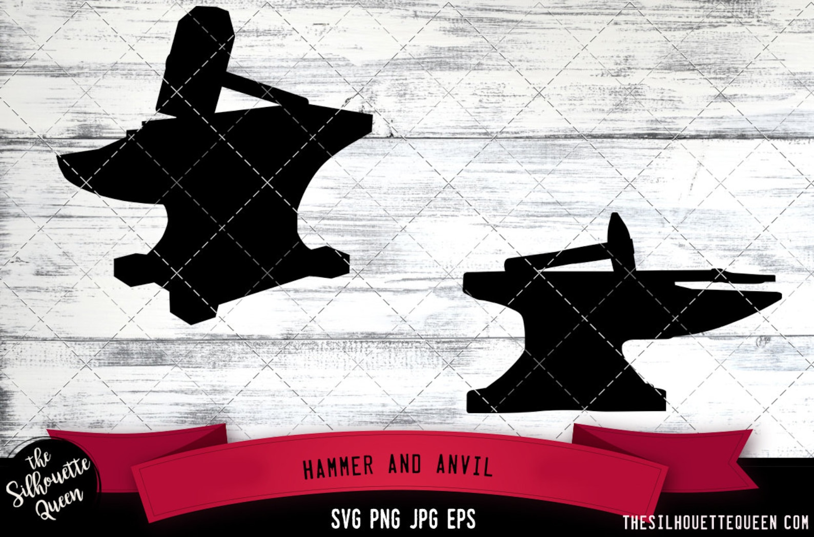 Hammer Anvil SVG Silhouette Logo Hammer Anvil SVG Cut Files - Etsy New ...