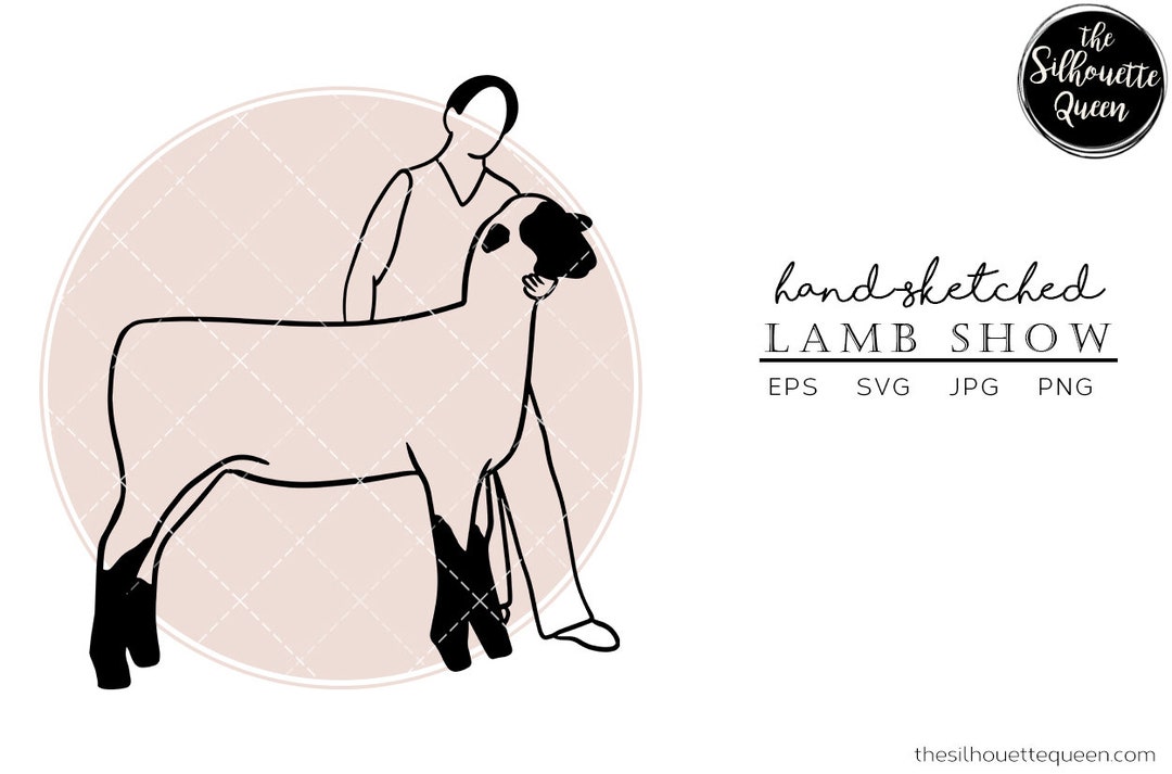 Hand Drawn Lamb Show Clipart Clip Art, Logo, Cut Files for Silhouette ...