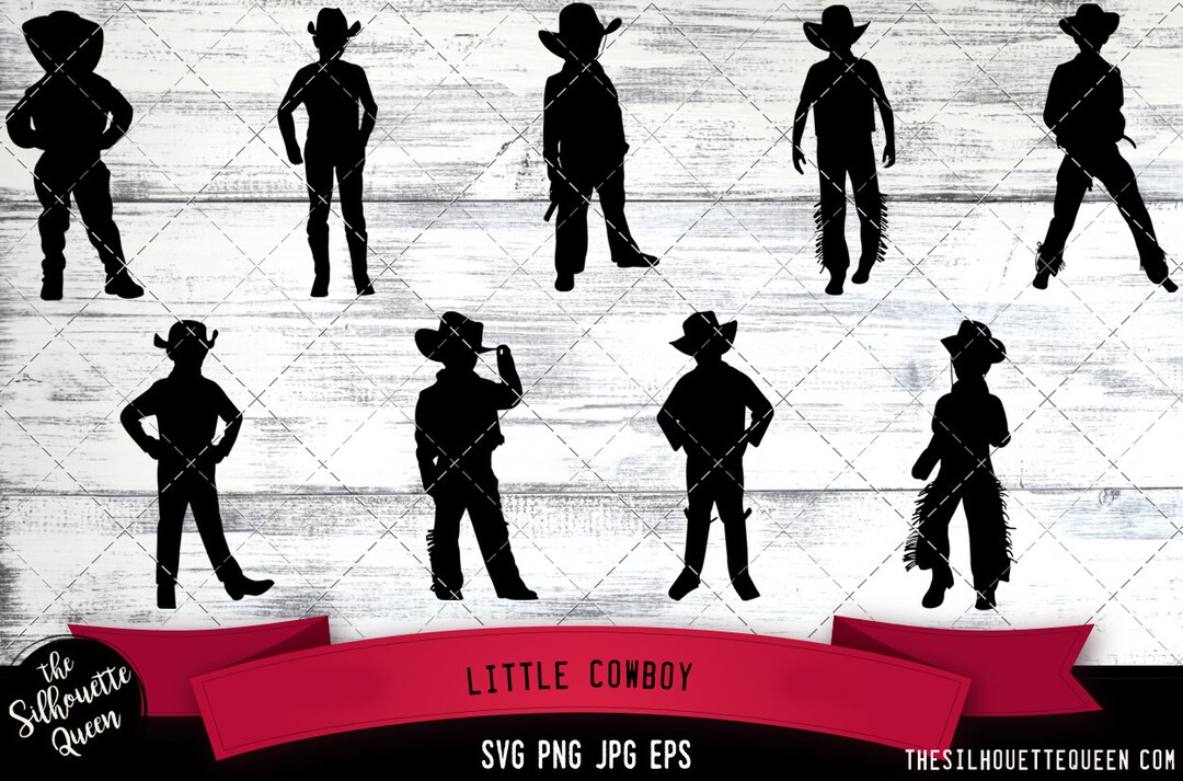 Little Cowboy SVG, Silhouette, Logo, Little Cowboy SVG Cut Files for ...