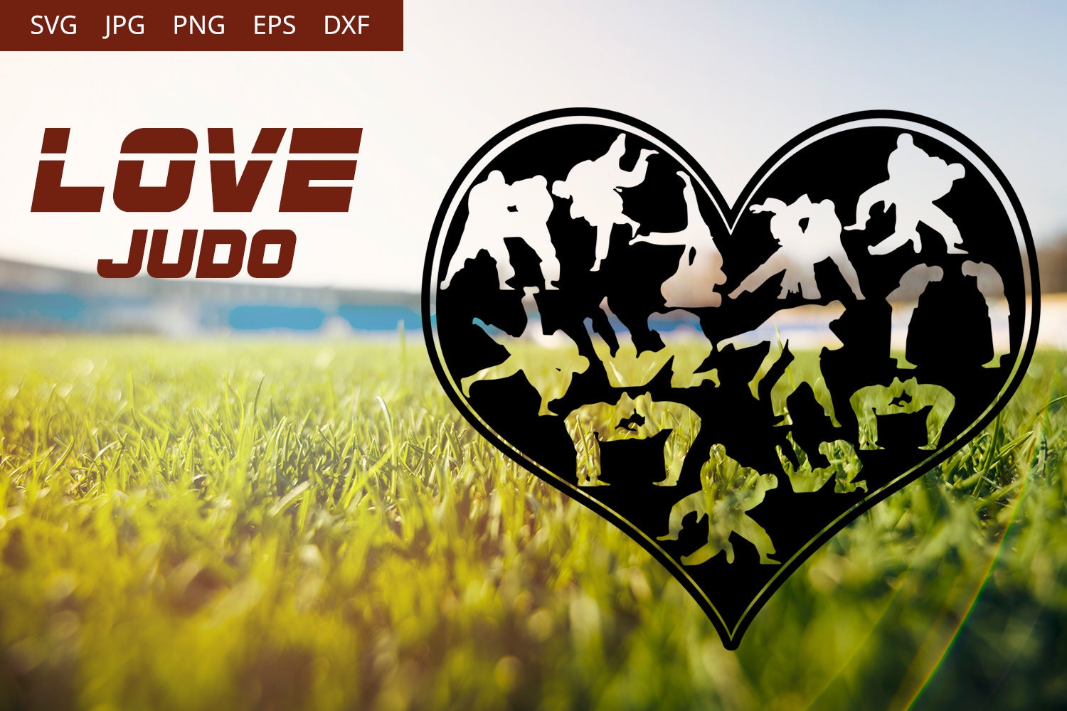 Judo Love SVG Cut File Design Silhouette Cricut Heart Judo - Etsy