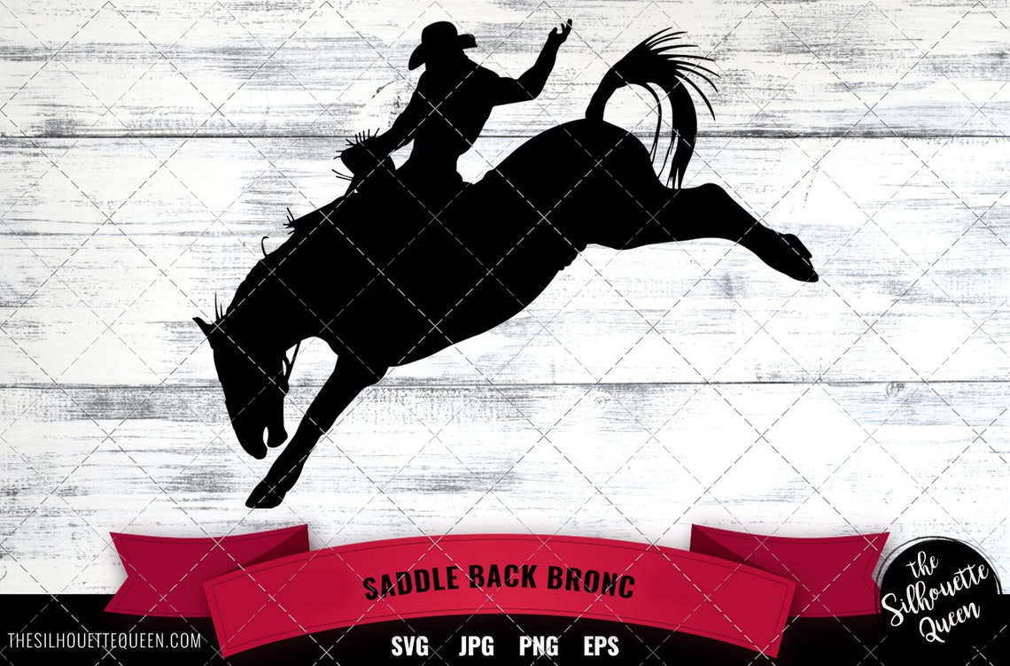 Saddle Back Bronc rodeo svg cowboy svg western svg country | Etsy