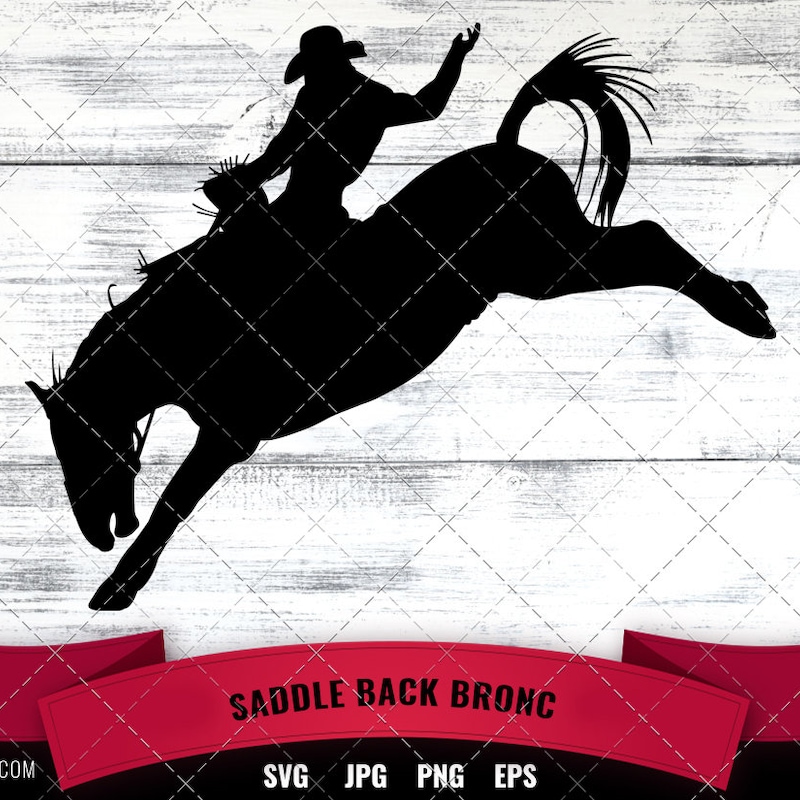 Bronc Silhouette - Etsy