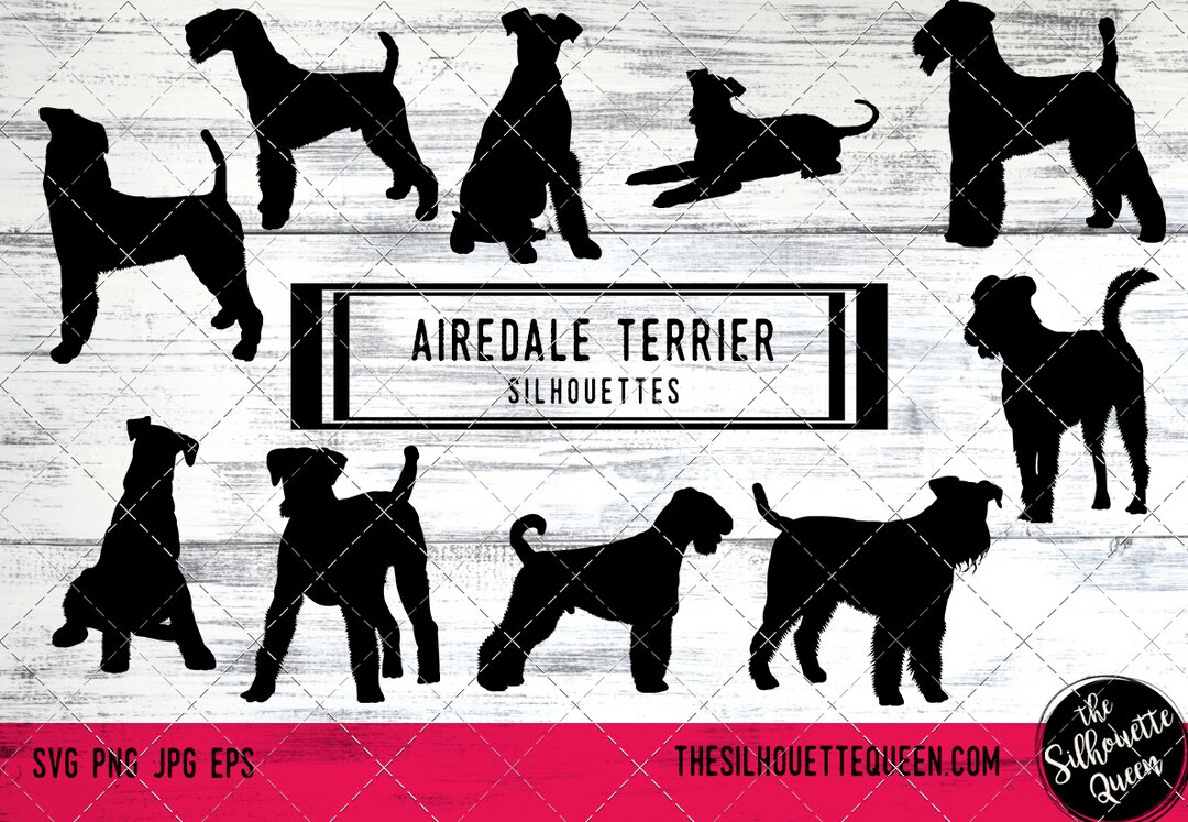 Airedale Terrier Dog Svg, Dog Svg, Dog Monogram Svg, Dog Svg Files ...