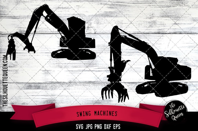 Swing Machines Svg Forestry Machine Svg Crane Svg Trees | Etsy