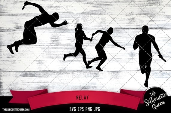 Relay Silhouette Vector relay SVG Clipart Graphic | Etsy