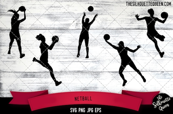 Netball SVG Silhouette Logo Netball SVG Cut Files for - Etsy