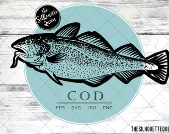 Perch Fish SVG Design Files Hand Drawn Fishing Vector | Etsy