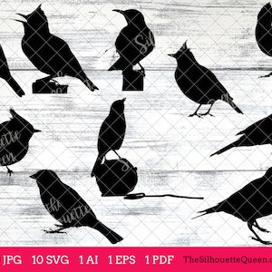 Lark Bird SVG Files Bundle, Flying Bird SVG, Sitting Bird SVG ...
