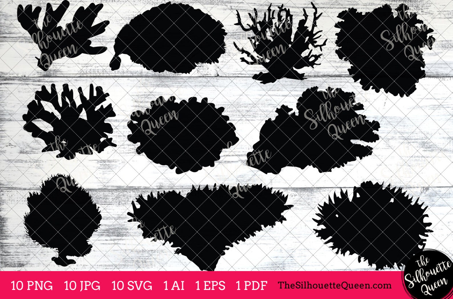 Coral Svg Coral Monogram Coral Svg File Coral Cuttable - Etsy