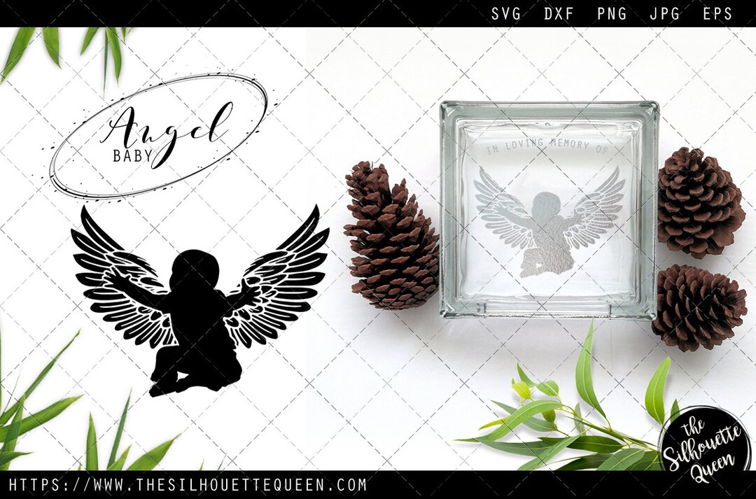 RIP Baby, Memorial With Angel Wings SVG, Sympathy Svg, in Loving Memory ...