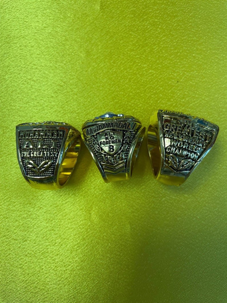 3 Rings Muhammad Ali Championship Display Replicas Ring Size 11. - Etsy