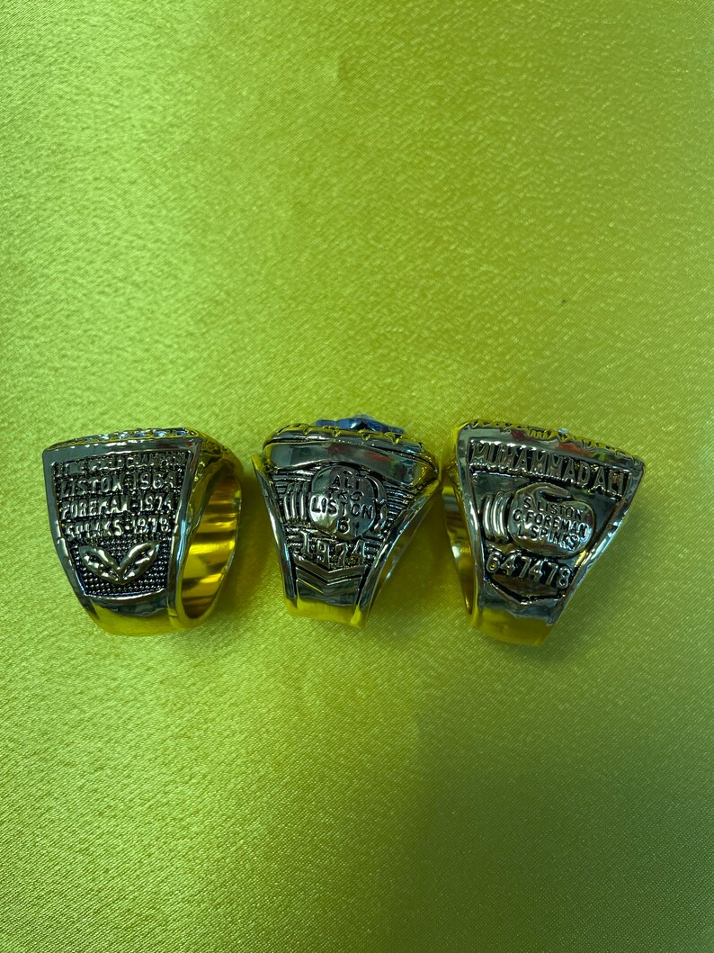 3 Rings Muhammad Ali Championship Display Replicas Ring Size 11. - Etsy