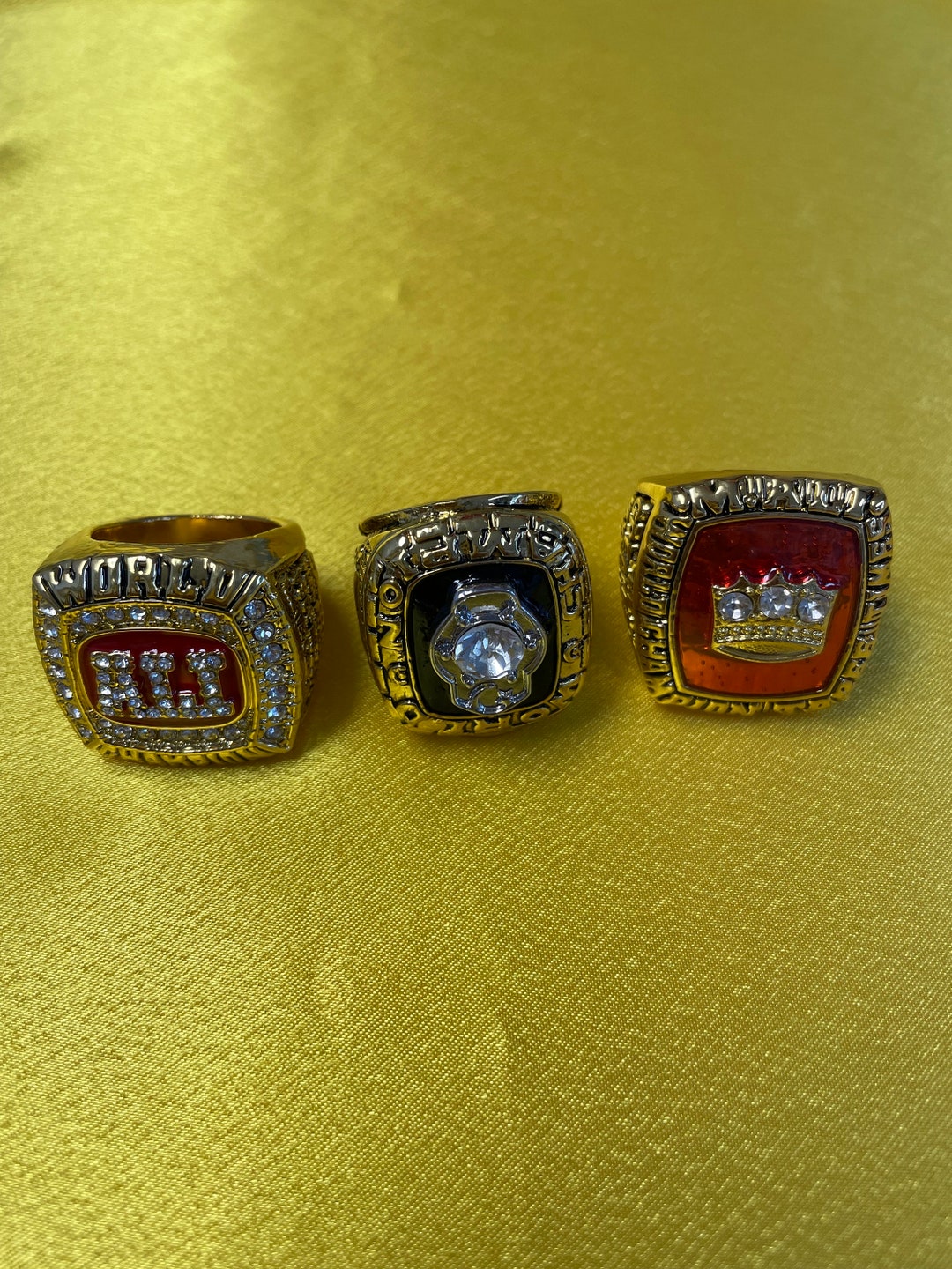3 Rings Muhammad Ali Championship Display Replicas Ring Size 11. - Etsy
