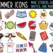 MEGA Bundle Summer Clipart, Summer Clip Art, Printable Planner Stickers ...