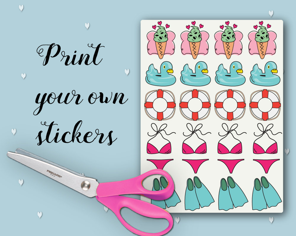 Hello Summer Clipart, Vector, Summer Clip Art, Summer Doodle, Summer ...