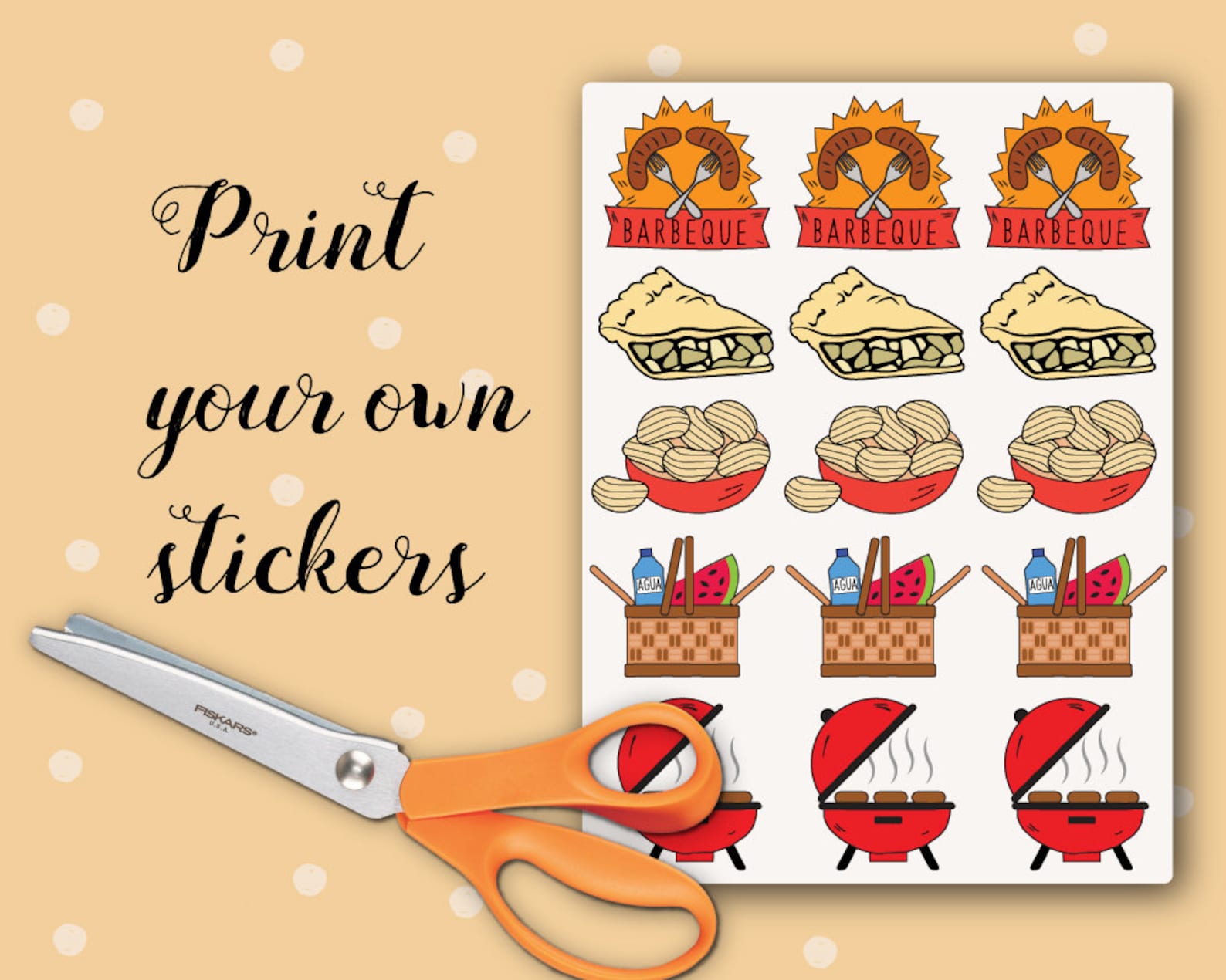 BBQ Clipart, Summer Barbecue Clipart, Picnic Clip Art, Bbq Invitation ...