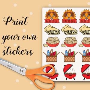 BBQ Clipart, Summer Barbecue Clipart, Picnic Clip Art, Bbq Invitation ...